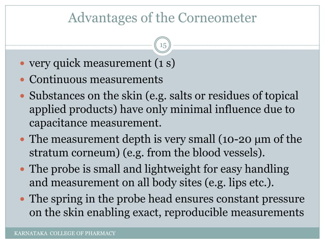 SUBUMETER, CORNEOMETER, TEWL,m.pharm analysis, pharmaceutical analysis ...