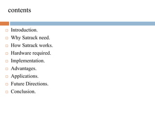 Satrack ppt | PPTX