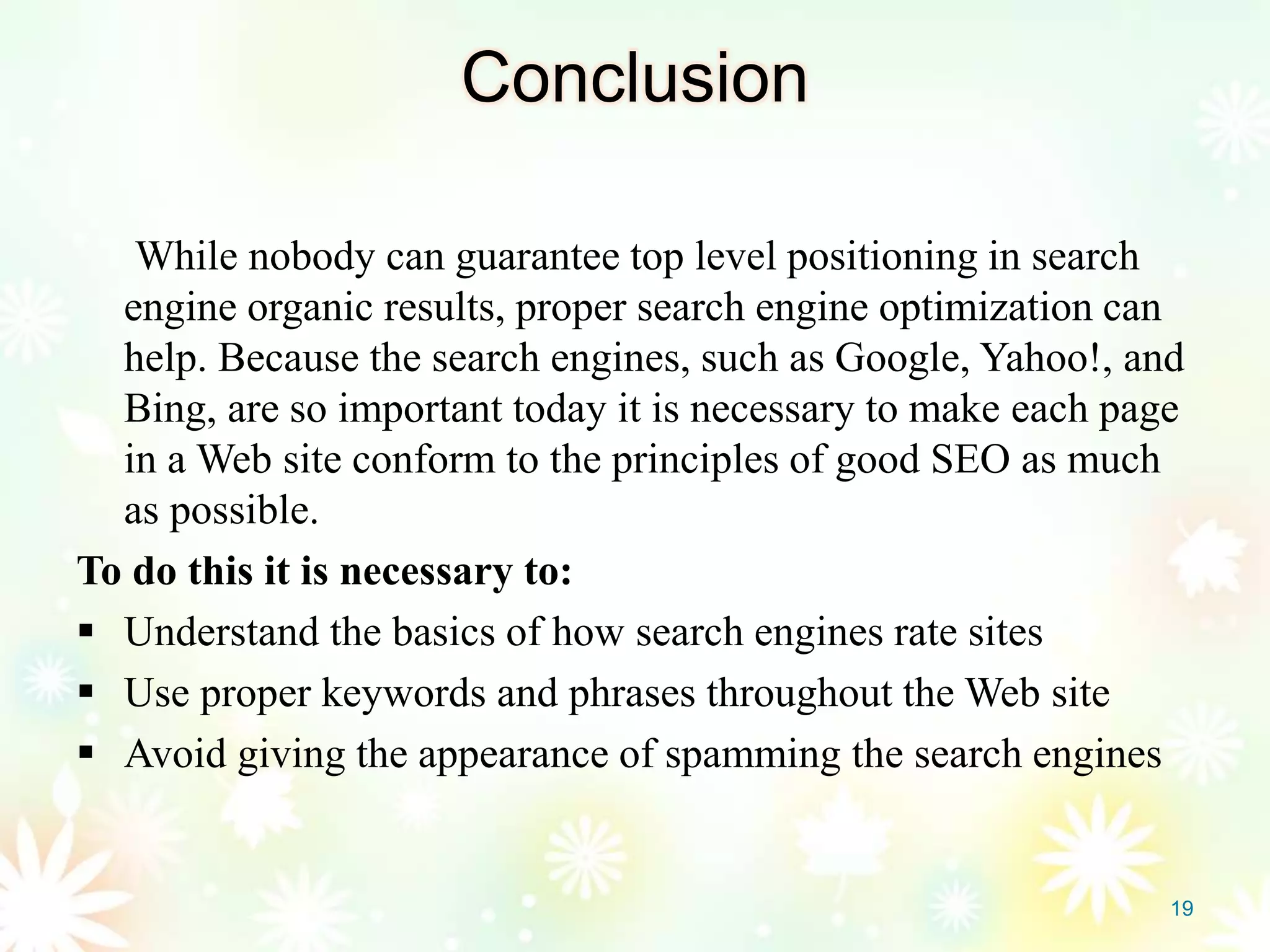Search Engine Optimization ppt | PPTX