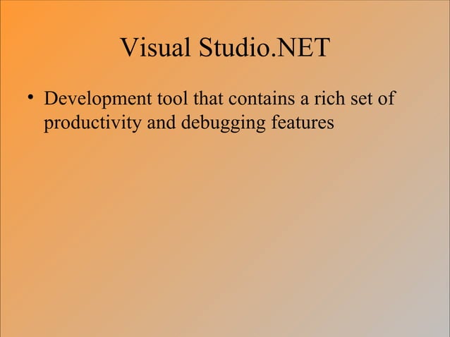 Introduction to .NET Framework | PPT
