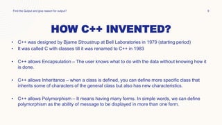 C++ session 11234567890123456781239.pptx | Programming Languages ...