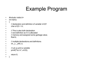 C Session 2.pptx for engninering students | PPT