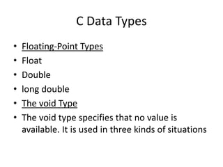 C Session 2.pptx for engninering students | PPT