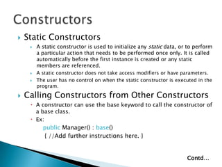 Objects and Types C# | PPT