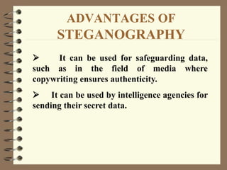 CSE steganography for data writing and reading | PPTX