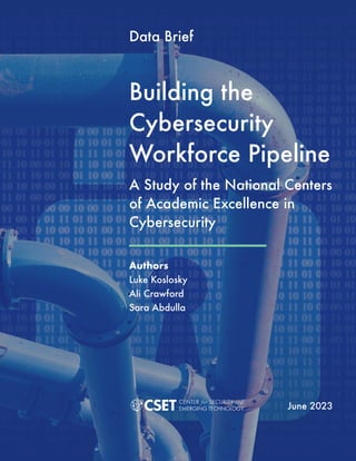 CSET - Building the Cybersecurity Workforce Pipeline.pdf | Undergraduate Education | College ...