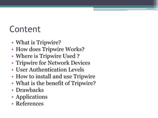 Tripwire ppt | PPTX