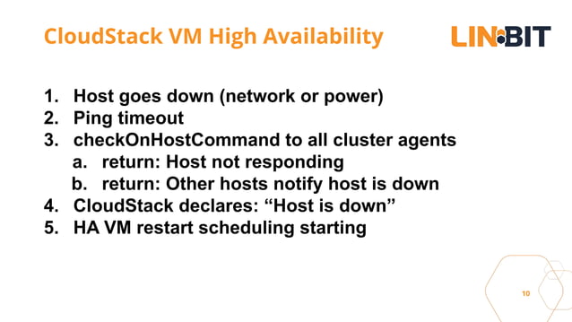 VM-HA with CloudStack and Linstor, Rene Peinthor | PDF