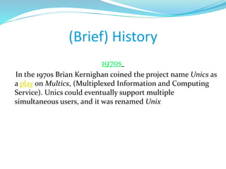 UNIX Operating System ppt | PPTX