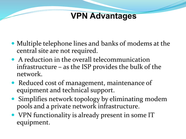 Virtual Private Networks (VPN) ppt | PPTX | Computer Networking | Computing