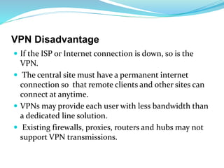Virtual Private Networks (VPN) ppt | PPTX