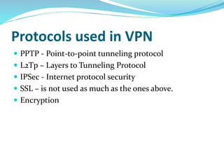 Virtual Private Networks (VPN) ppt | PPT