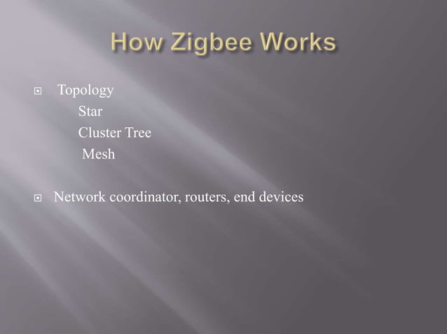 ZIGBEE TECHNOLOGY ppt | PPTX
