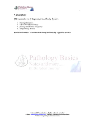CSF - Cerebrospinal fluid examination - from tapping to pathological ...
