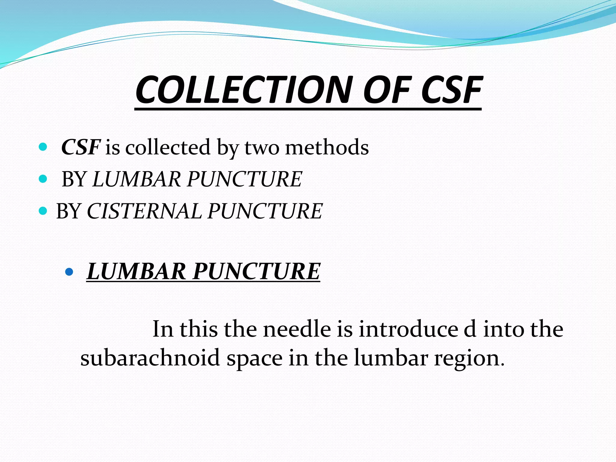 Cerebrospinal fluid | PPTX
