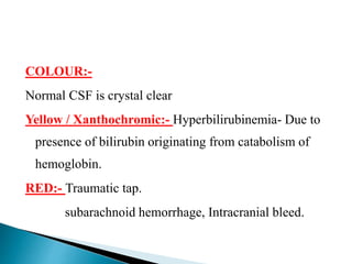cerebrospinal fluid examination CSF study | PDF | Blood Disorders | Diseases and Conditions
