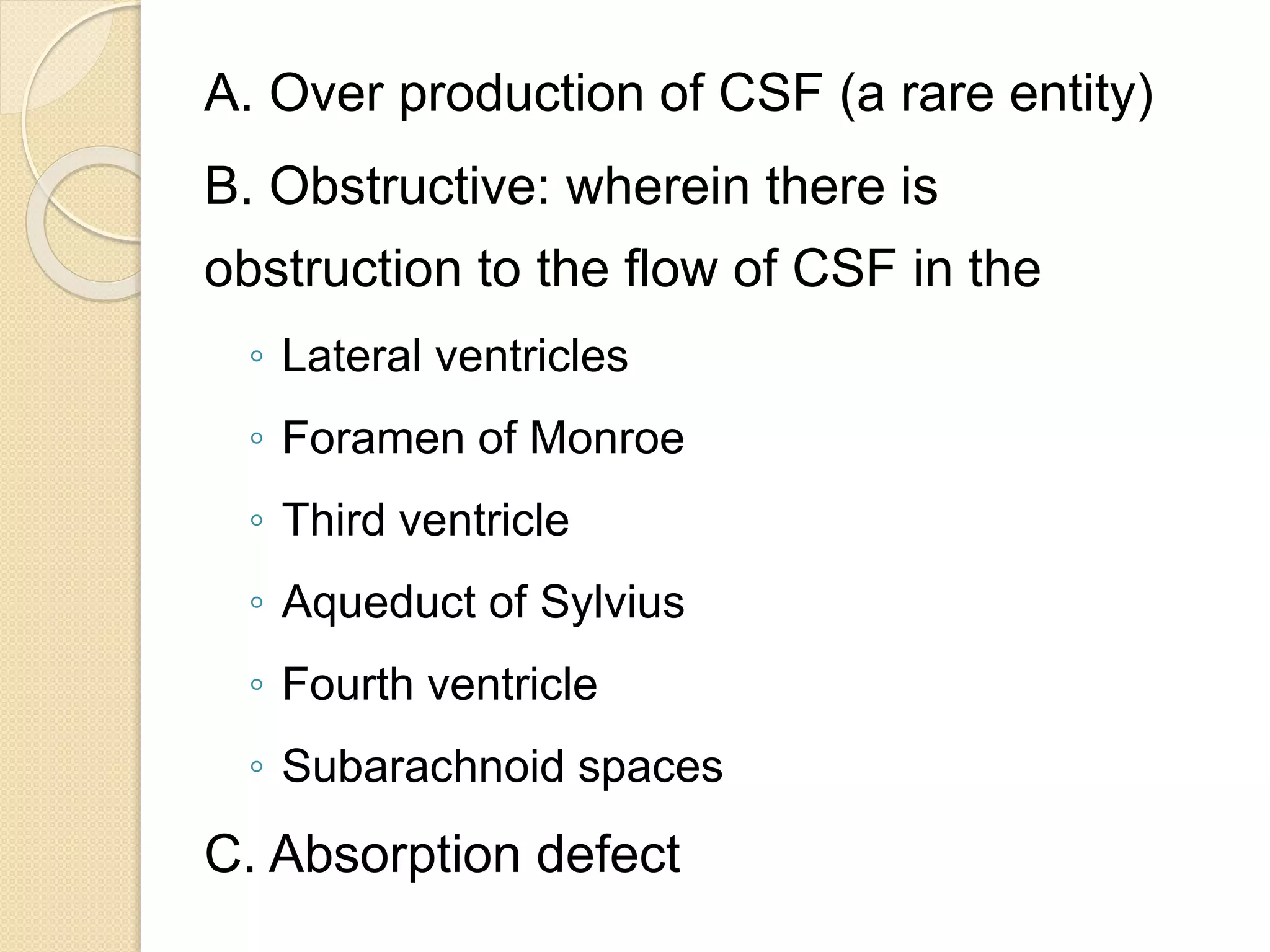 CSF physiology and Mechanics of Hydrocephalus | PPTX