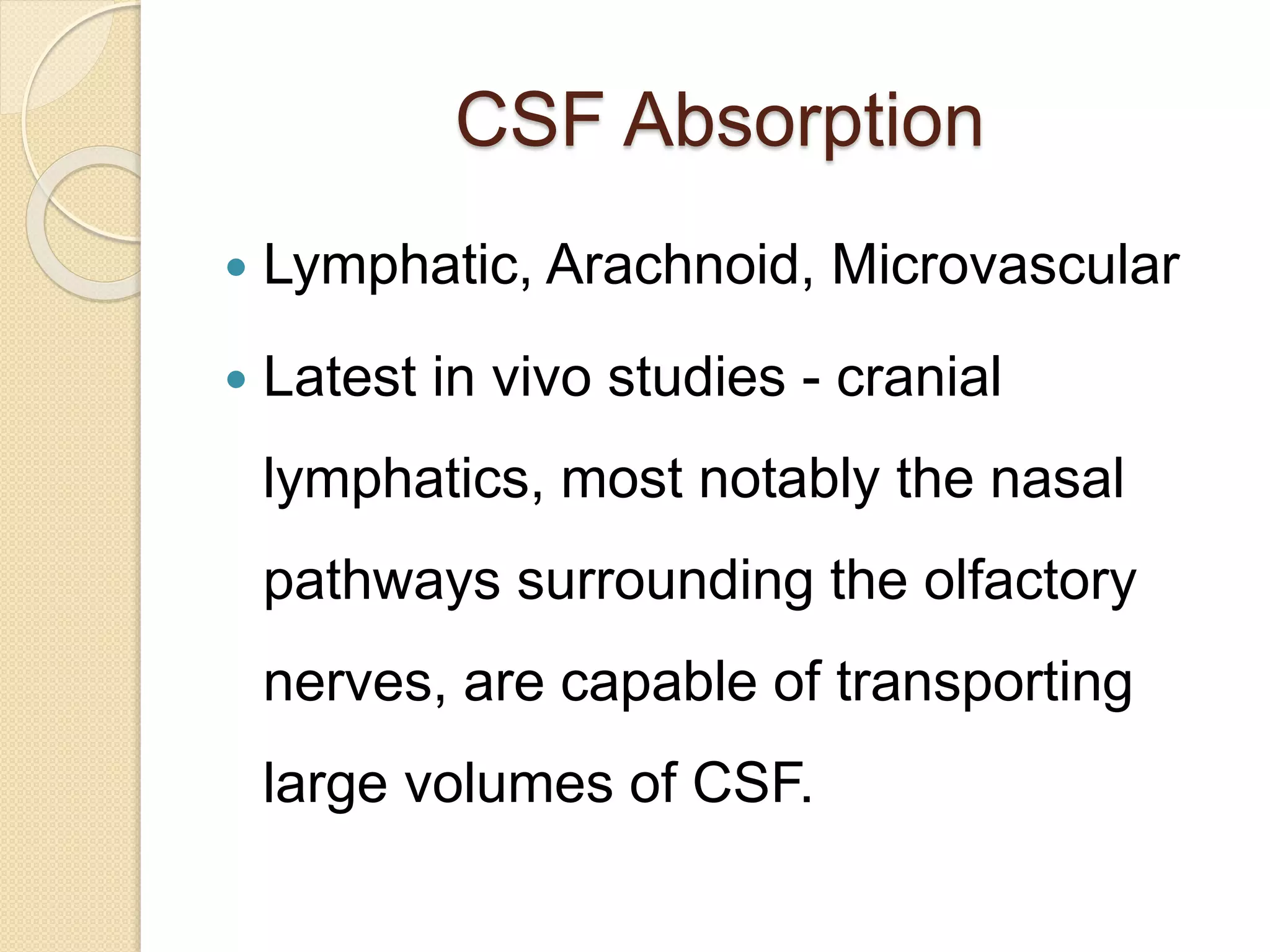 CSF physiology and Mechanics of Hydrocephalus | PPTX