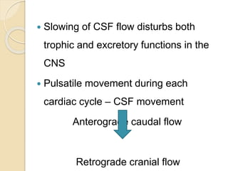 CSF physiology and Mechanics of Hydrocephalus | PPT