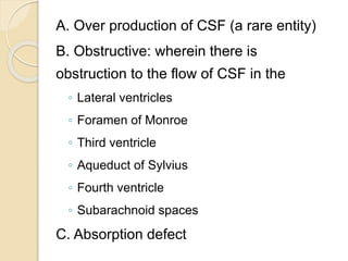 CSF physiology and Mechanics of Hydrocephalus | PPT