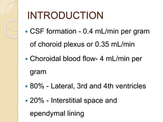 CSF physiology and Mechanics of Hydrocephalus | PPTX