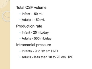 CSF physiology and Mechanics of Hydrocephalus | PPT