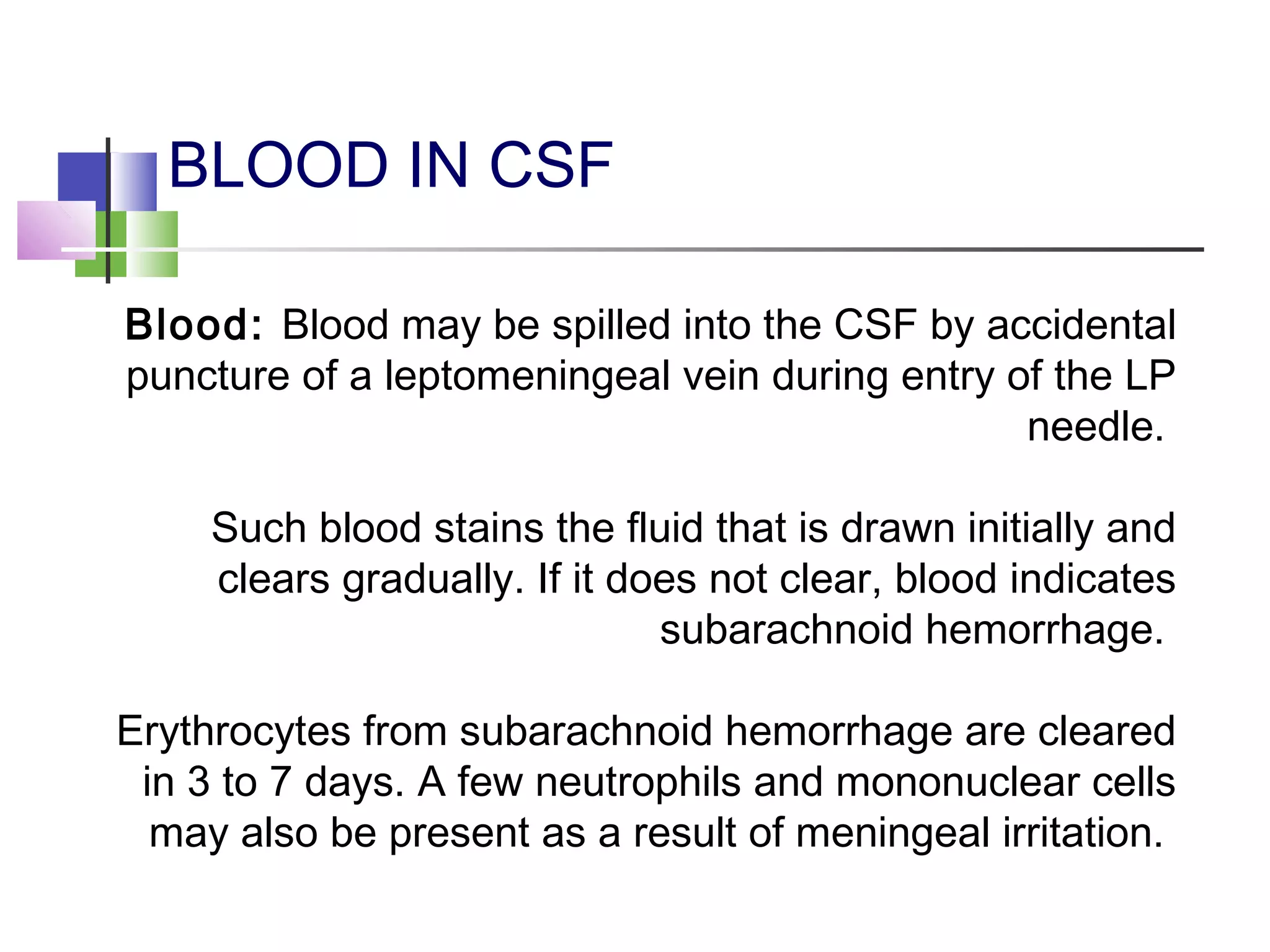 Biochemistry of Cerebrospinal fluid (CNF) | PPT