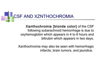 Biochemistry of Cerebrospinal fluid (CNF) | PPT