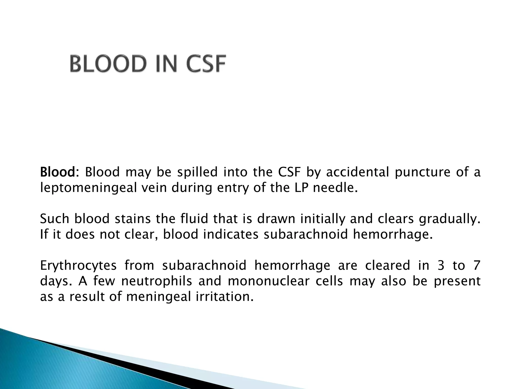 Csf(cerebro spinal fluid) | PPTX