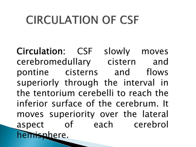 Csf(cerebro spinal fluid) | PPT