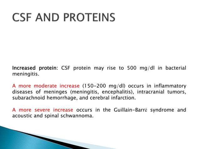 Csf(cerebro spinal fluid) | PPT