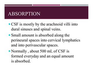Cerebro Spinal Fluid | PPTX