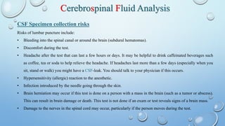 CSF General Information And Laboratory Finding | PDF