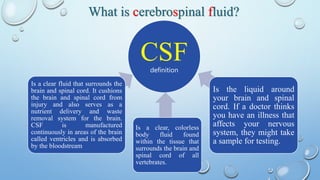CSF General Information And Laboratory Finding | PPT | Free Download