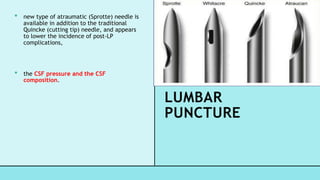 Abnormal CSF Diagnosis and Lumbar puncture | PPTX