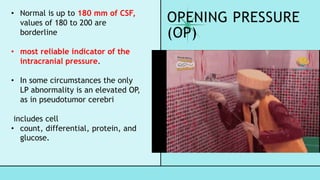 Abnormal CSF Diagnosis and Lumbar puncture | PPTX