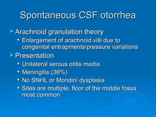 CSF leaks slides Diagnosis and Management | PPT