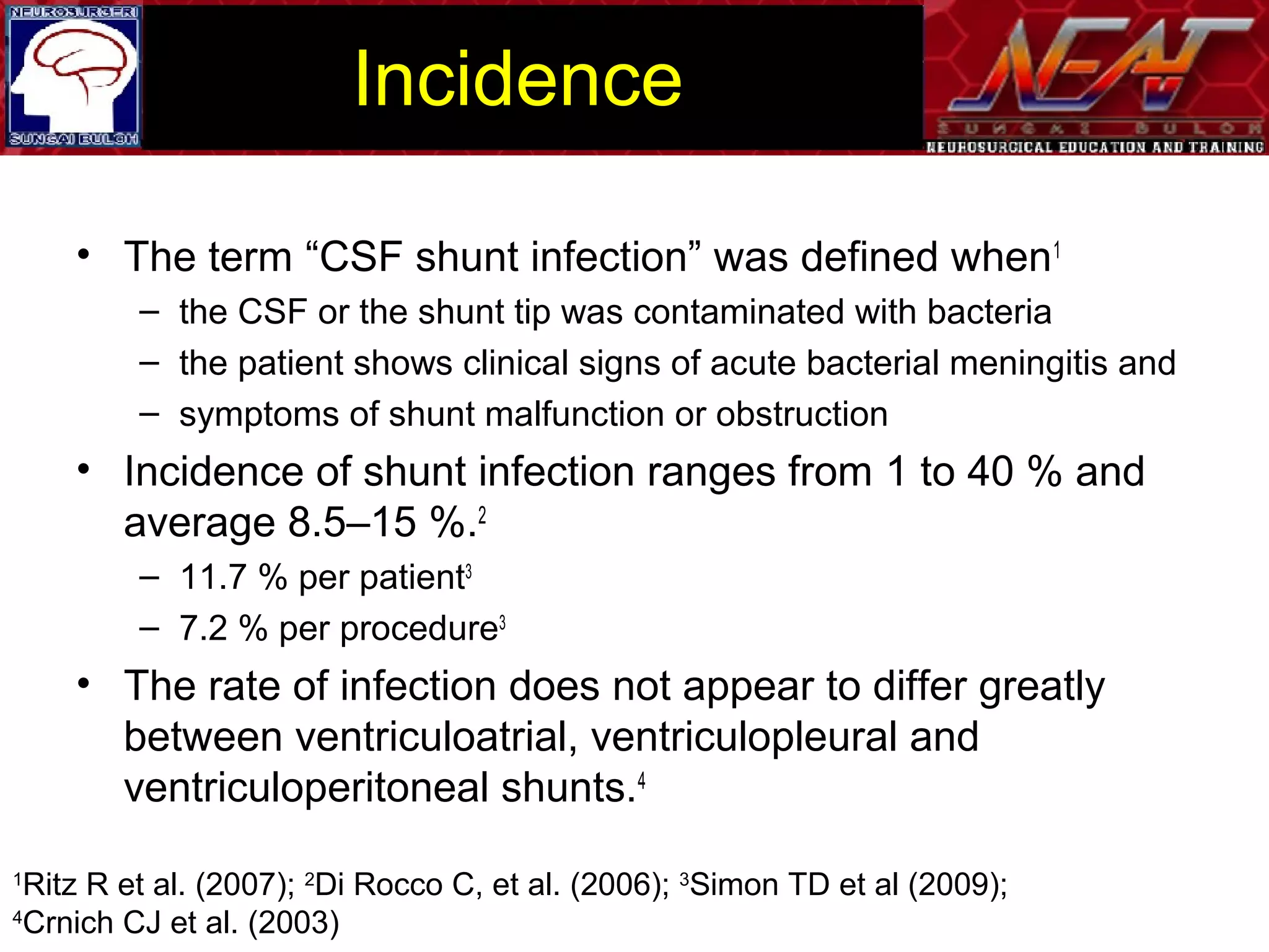 CSF Shunt Infection: Diagnosis and Treatment | PPT