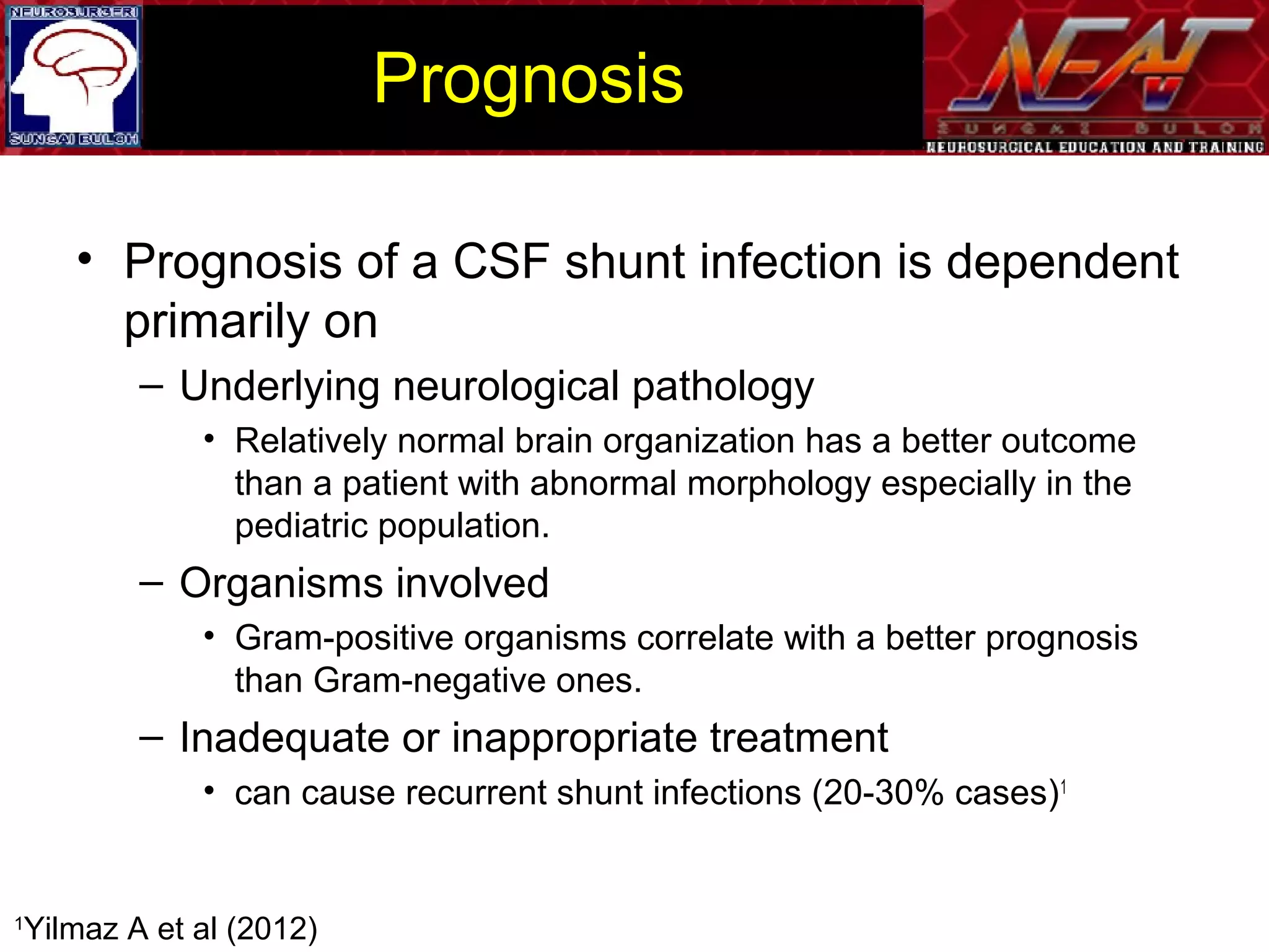 CSF Shunt Infection: Diagnosis and Treatment | PPT