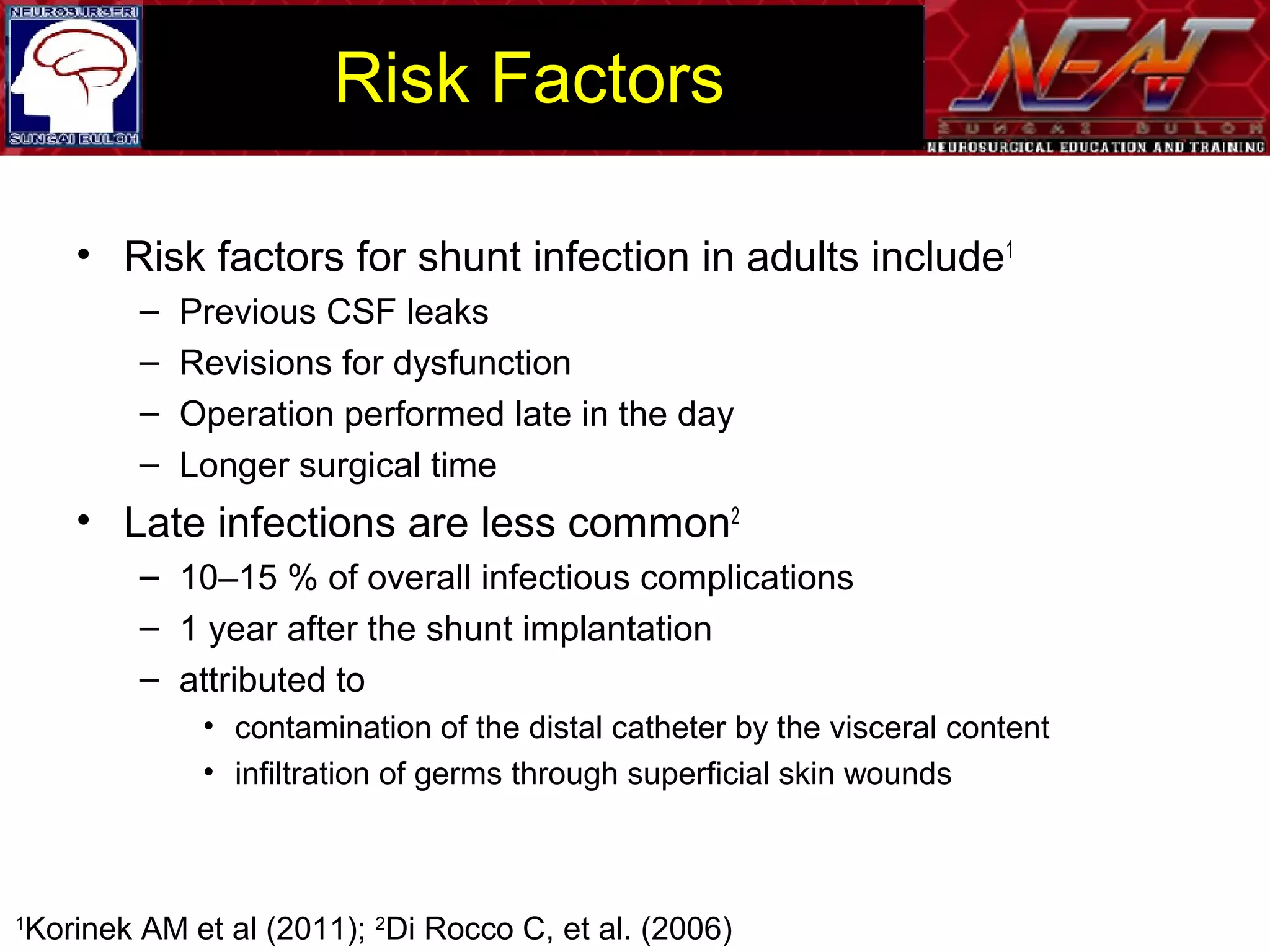CSF Shunt Infection: Diagnosis and Treatment | PPT