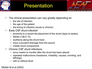 CSF Shunt Infection: Diagnosis and Treatment | PPT