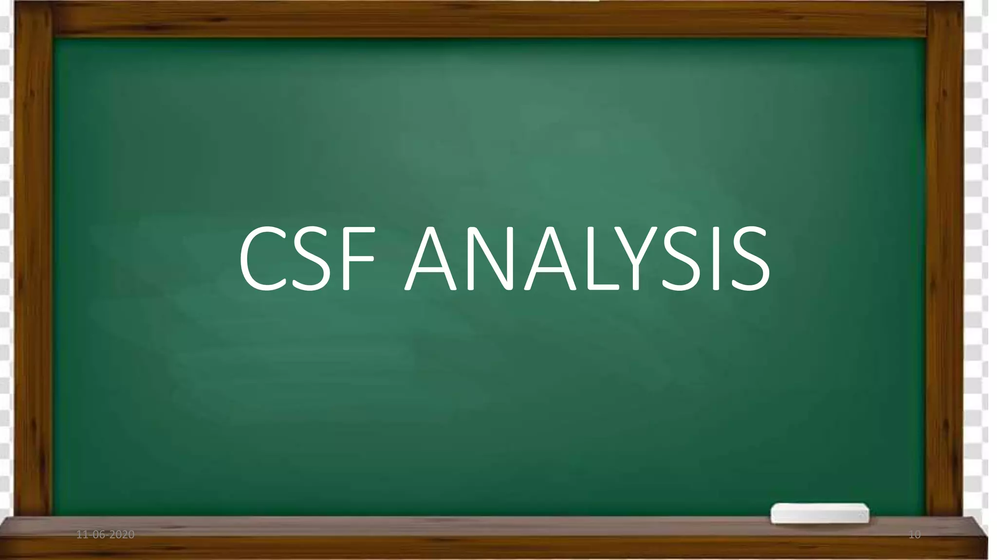 CSF Analysis | PPT