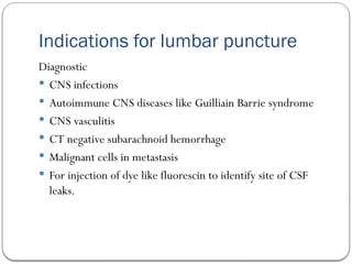 Basic description of cerebrospinal fluid Analysis. | PPTX