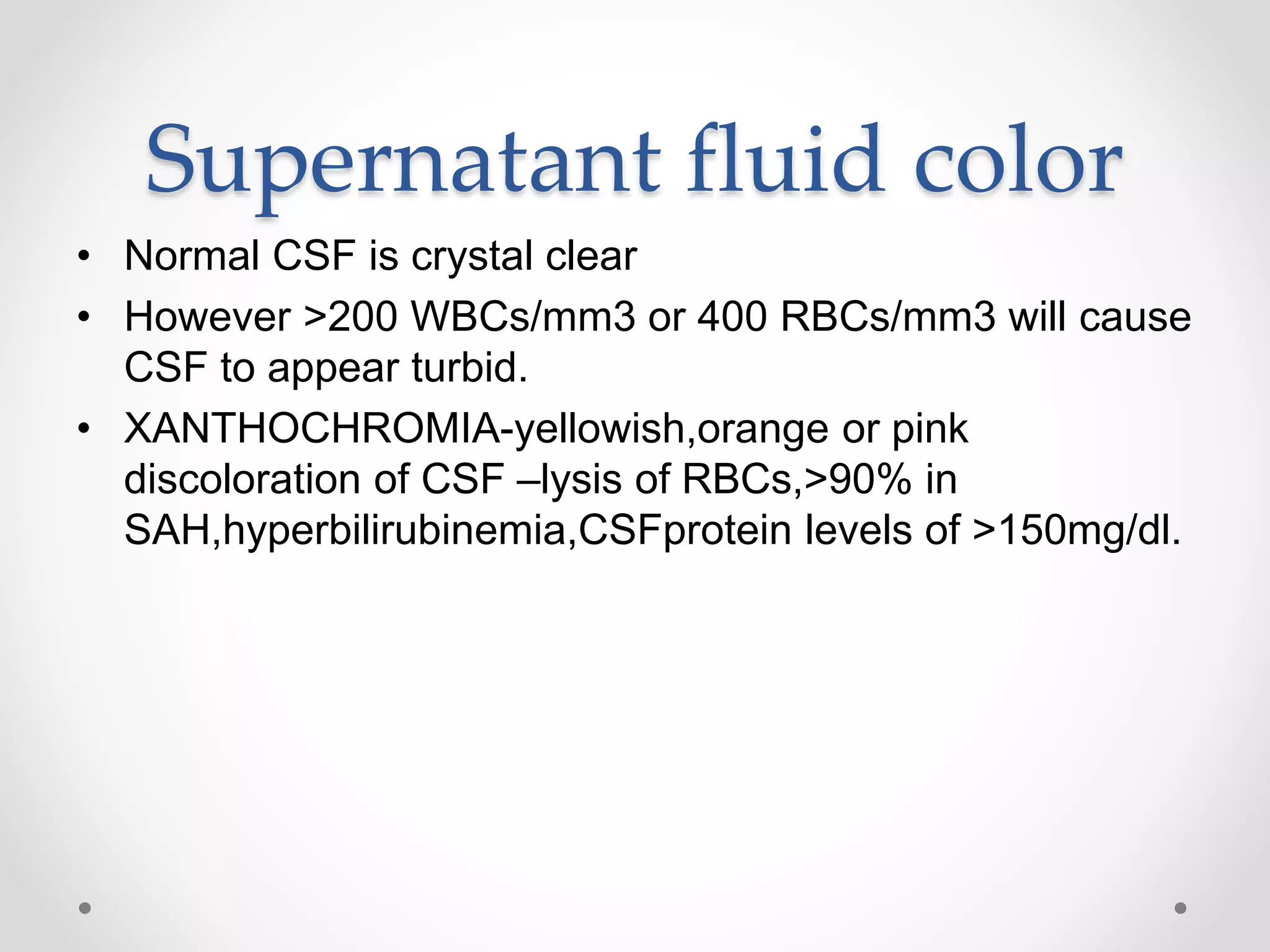 Csf analysis anupaam | PPTX