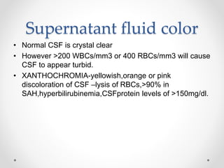 Csf analysis anupaam | PPTX