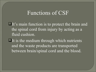 Csf analysis presentation | PPT