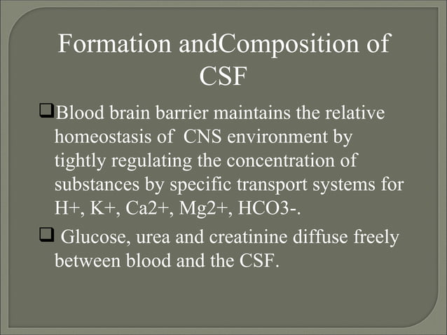 Csf analysis presentation | PPT | Blood Disorders | Diseases and Conditions