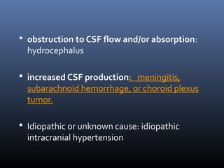 CSF and it’s abnormalities | PPT