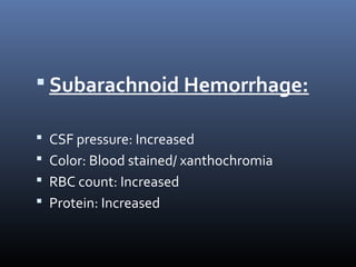 CSF and it’s abnormalities | PPT