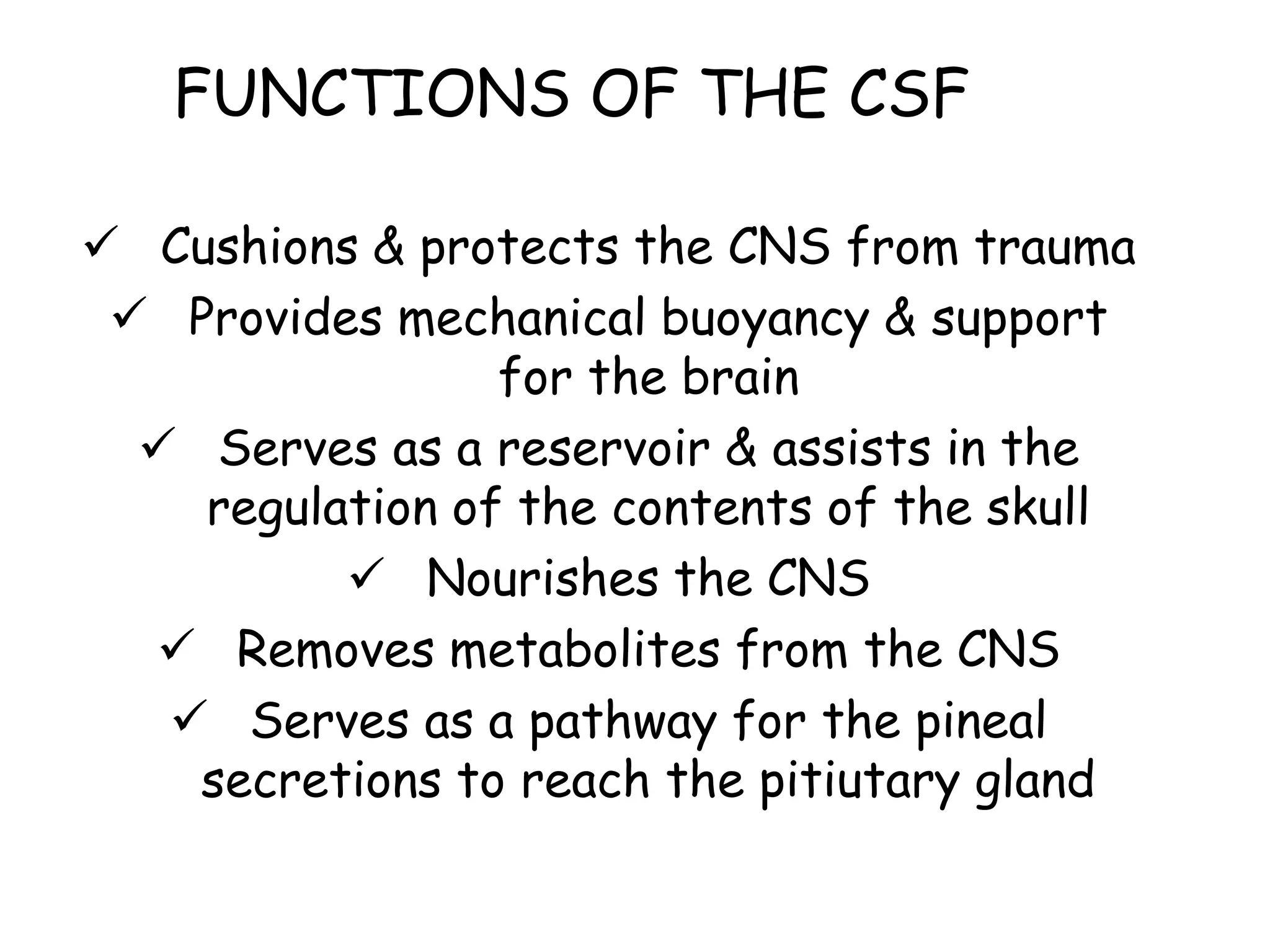 Cerebral Spinal Fluid (csf) AND VENTRICLES | PDF